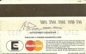 Bank Card: Barclaycard MasterCard (Barclays Bank, United Kingdom of ...