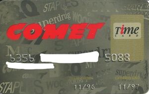 Bank Card: Comet Time Card (Time Retail Finance Limited, United Kingdom ...