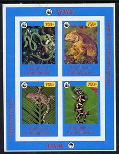 Stamp: Lizards WWF (Uzbekistan, Karakalpakstan: Illegal Stamps(WWF ...