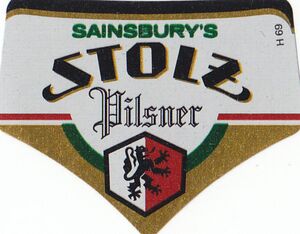 Drink Label: Sainsbury´s Stolz Pilsner (Dortmunder Actien Brauerei ...