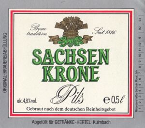 Drink Label: Sachsen Krone Pils (Köthener Brauerei GmbH, Germany ...
