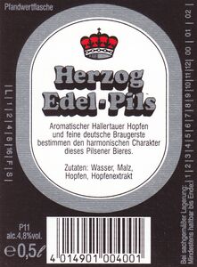 Drink Label: Herzog Edel Pils (Privatbrauerei Bolten, Germany, Federal ...