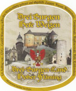 Drink Label: Drei Burgen Hefe Weizen (Privatbrauerei Eichbaum GmbH & Co ...