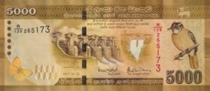 Banknote: 5,000 Rupees (Sri Lanka(2010-2022 Issue) Wor:P-128e.3