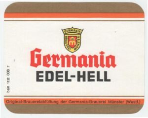Drink Label: Germania Edel-Hell (Germania Brauerei F. Dieninghoff ...