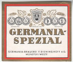 Drink Label: Germania Spezial (Germania Brauerei F. Dieninghoff ...