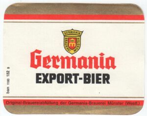 Drink Label: Germania Export-Bier (Germania Brauerei F. Dieninghoff ...