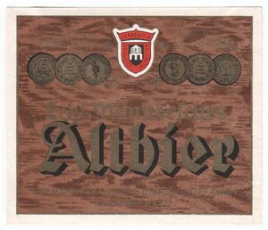 Drink Label: Germania Altbier (Germania Brauerei F. Dieninghoff ...