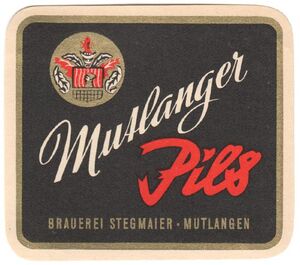 Drink Label: Mutlanger Pils (Brauerei Stegmaier, Mutlangen, Germany ...