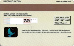 Bank Card: BT new sigla (Banca Transilvania, RomaniaCol:RO-VE-0121.06