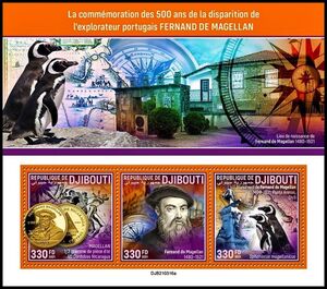 Stamp: 500th Anniversary of the Death of Ferdinand Magellan (Djibouti ...