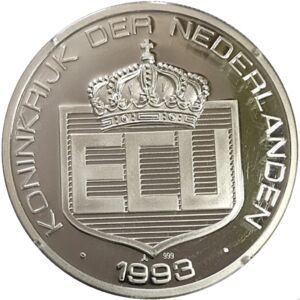 Coin: 1 Ecu (100th Anniversary Dutch Queens on the throne) (Netherlands ...