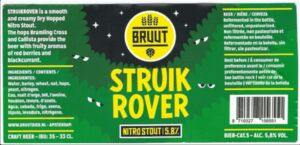 Drink Label: Bruut Struikrover Stout (Bruut, NetherlandsCol:NL-BEER-025358