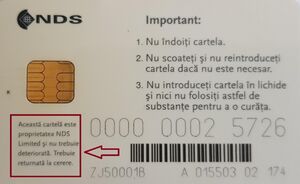 Functional Card: Dolce by Romtelecom. NDS (TV Access, Romania(Dolce ...