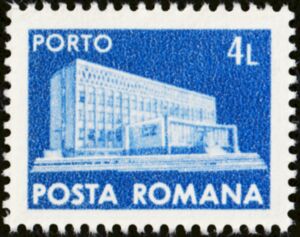 Stamp: Main Post Office Building (Romania(Post and telecommunications ...
