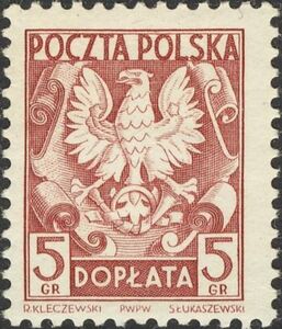 Stamp: Coat of Arms on a Shield (Poland(Eagle (Groszy/Zloty)) Mi:PL ...