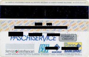 Bankkarte: MPS - CartaSi (Banca Monte dei Paschi di Siena, ItalienCol ...