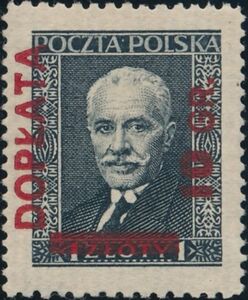Stamp: Ignacy Moscicki (Poland(Ignacy Moscicki overprints) Mi:PL P81,Sn ...