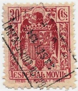 Stamp: Especial Movil (State coat of arms) (Spain: Revenue Stamps ...