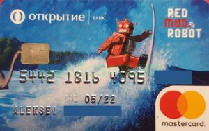 Bank Card: Red Mad Robot (Otkritie Bank, RussiaCol:RU-MC-2582