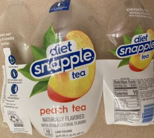 Drink Label: Snapple Diet Peach (Snapple Beverage Corp., United States ...