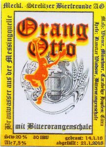 Drink Label: Orang Otto (Meckl.-Strelitzer Bierfreunde AG, Germany, Federal RepublicCol:DE-BEER ...