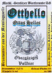 Drink Label: Otthello (Meckl.-Strelitzer Bierfreunde AG, Germany, Federal RepublicCol:DE-BEER-017235