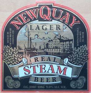 Drink Label: NewQuay Real Steam Beer (Corrnish Brewery Company Ltd ...
