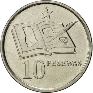 Moneda: 10 Pesewas (Ghana(2007~Today - Third Cedi) Col:GH-000015,WCC:km39 🪙