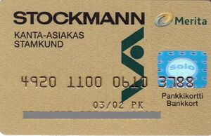 Bank Card: Sampo (Merita Bank Ab, FinlandCol:FI-GM-0029