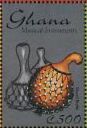 Stamp: Gourd rattle (Ghana(Musical Instruments) Mi:GH 2418,Sg:GH 2378