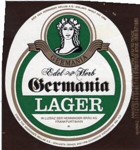 Drink Label: Germania Lager (Henninger Hellas S.A., GreeceCol:GR-BEER ...