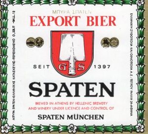 Drink Label: Spaten (Hellenic Breweries S.A., GreeceCol:GR-BEER-001134
