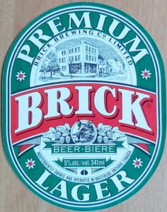 Drink Label: Brick Premium Lager (Brick Brewing Company, CanadaCol:CA ...