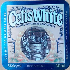 Drink Label: Celis White (Brick Brewing Company (closed), CanadaCol:CA ...