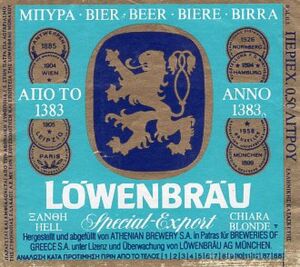 Drink Label: Lowenbrau Special Export (Athenian Brewery S.A., GreeceCol ...