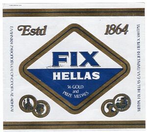 Drink Label: Fix Hellas (Hellenic Brewing - Winnery S.A, GreeceCol:GR-BEER-001166