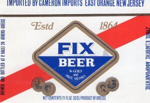 Drink Label: Fix Beer (Greek Breweries Company Ltd, GreeceCol:GR-BEER ...