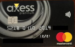 Bank Card: Axess - Platinum (Akbank T.A.Ş., Türkiye (Turkey)Col:TR-MC-0386