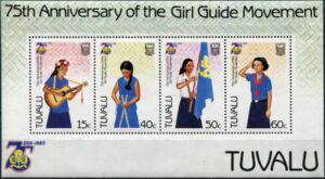 Stamp: 75th Anniversary of the Girl Guide Movement (Tuvalu(75th ...