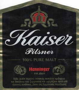 Drink Label: Kaiser Pilsner (Henninger Hellas S.A., GreeceCol:GR-BEER ...