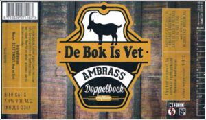 Drink Label: De Bok Is Vet - Doppelbock (Ambrass Brouwerij ...