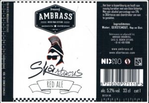Drink Label: Spartacus Red Ale (Ambrass Brouwerij, NetherlandsCol:NL-BEER-025729
