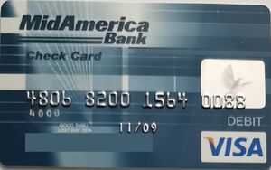 Bank Card: MidAmerica Bank (MidAmerica Bank, United States of ...