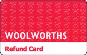 Cartão de Presente: Refund Card (Woolworths, Reino Unido(Woolworths ...