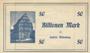 Banknote: 50,000,000,000,000 Papiermark (German Notgeld(Miltenberg am ...