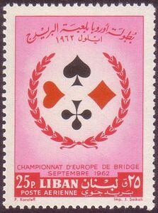 Stamp: Spade - Heart - Diamond - Club (Lebanon(European bridge ...