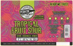 Drink Label: Tropical fruit sour (Pivovar Permon Sokolov, Czech ...