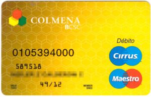 Tarjeta de Banco: Colmena BCSC (Colmena BCSC, ColombiaCol:CO-MS-0029