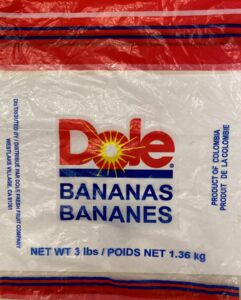 Food Label: Dole Bananas (Dole, United States of AmericaCol:US-FRUIT-00048